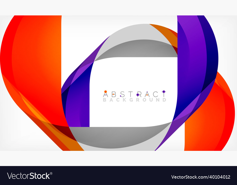 Abstract square shape with overlapping waves Vector Image