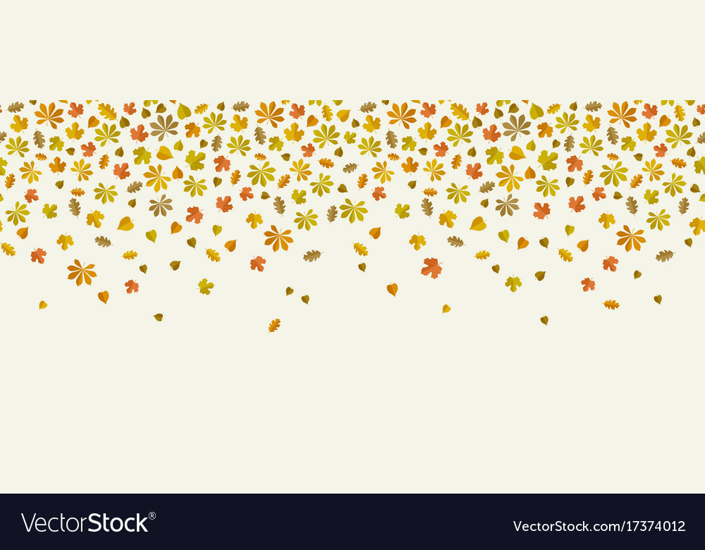 Autumn background with leaf fall Royalty Free Vector Image