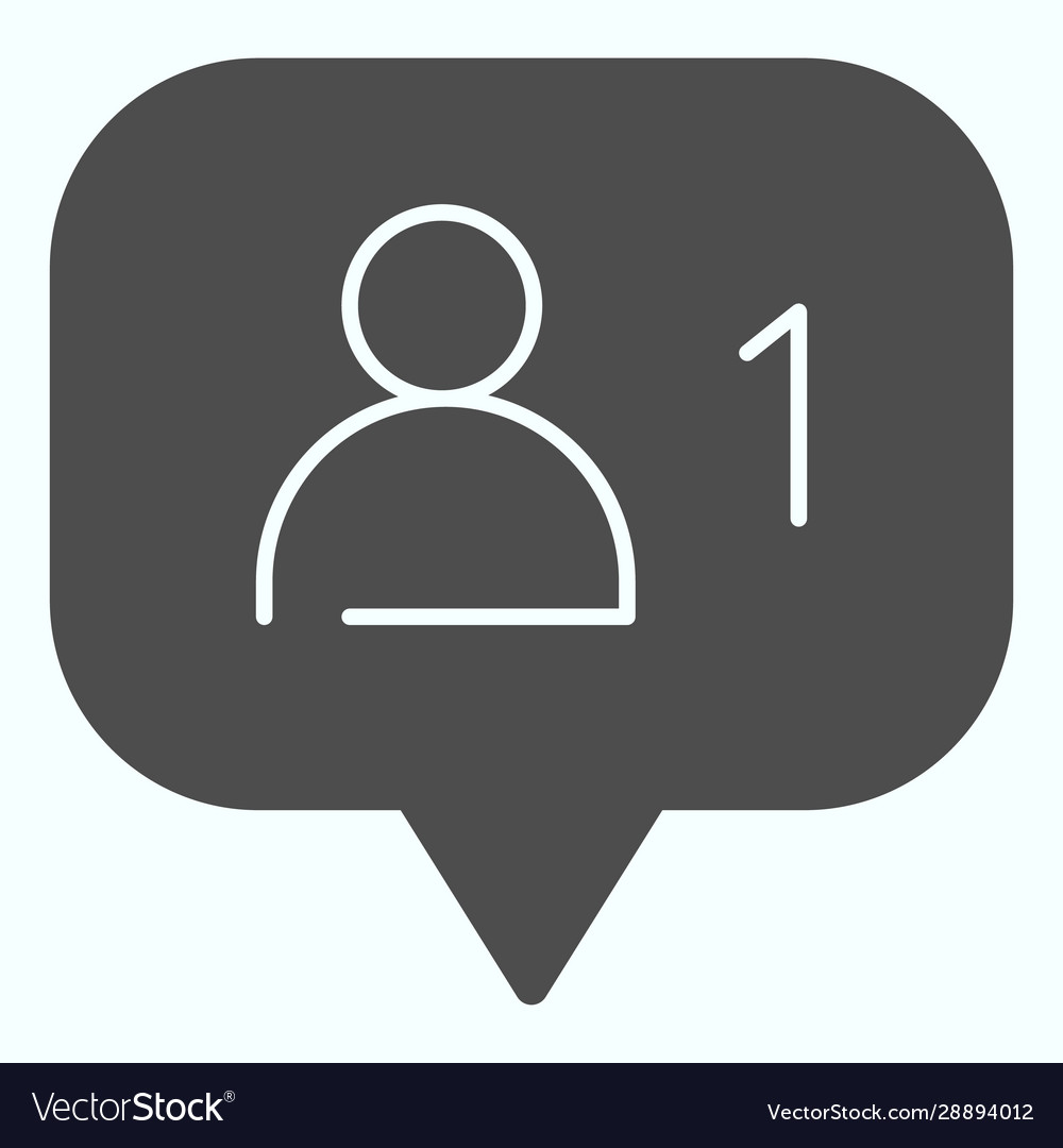 Chat notification solid icon message from someone Vector Image Chat notification solid icon message from someone Vector Image