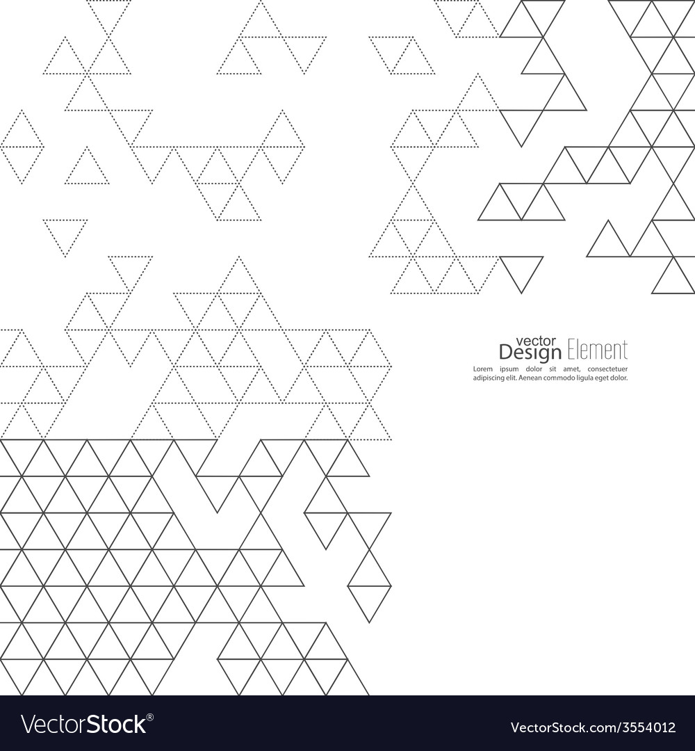 Creative abstract triangle pattern Polygonal Vector Image