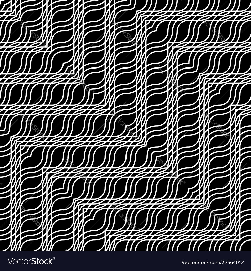 Design seamless monochrome zigzag pattern Vector Image