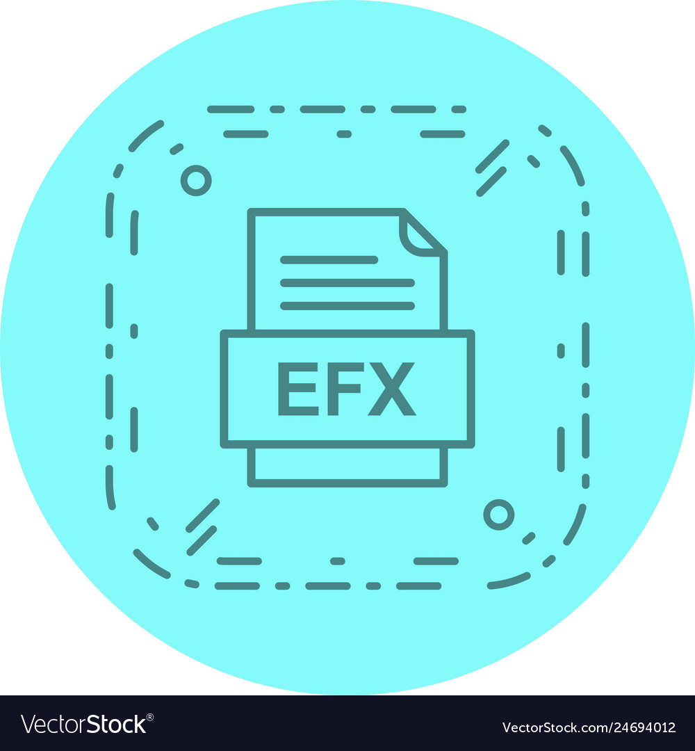 Efx file document icon Royalty Free Vector Image