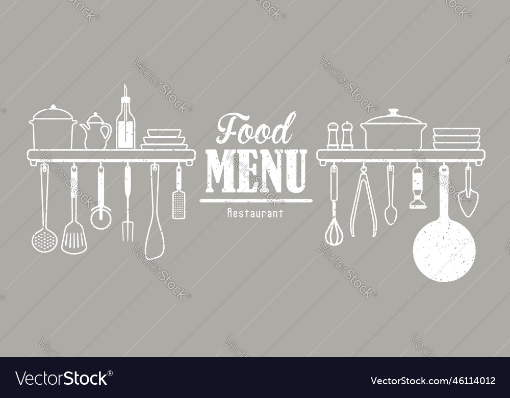 Heading part of the menu table restaurant Vector Image Heading part of the menu table restaurant Vector Image