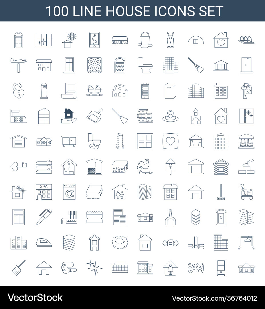 House icons Royalty Free Vector Image - VectorStock
