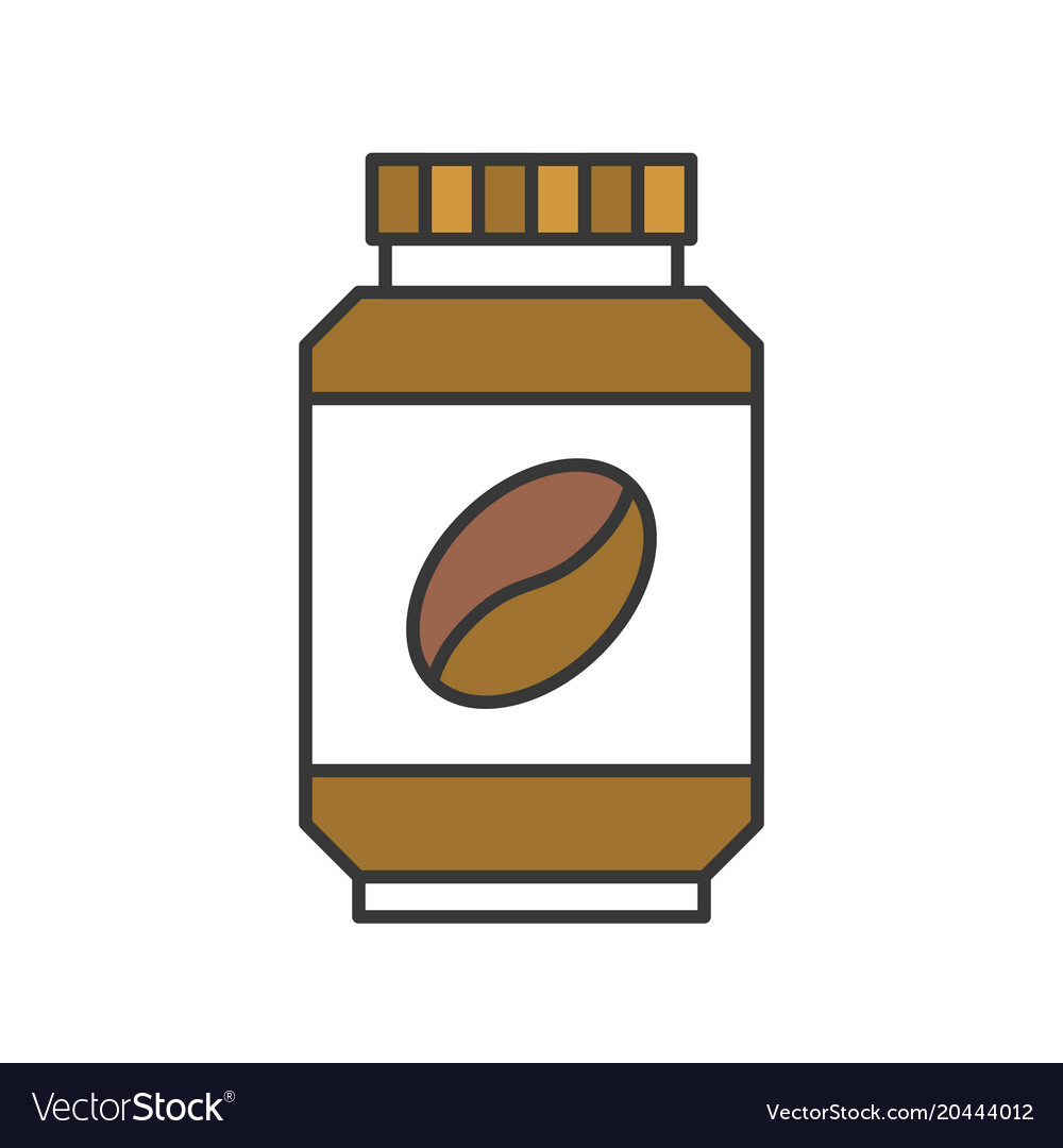 Instant coffee or coffee bottle icon flat design Vector Image