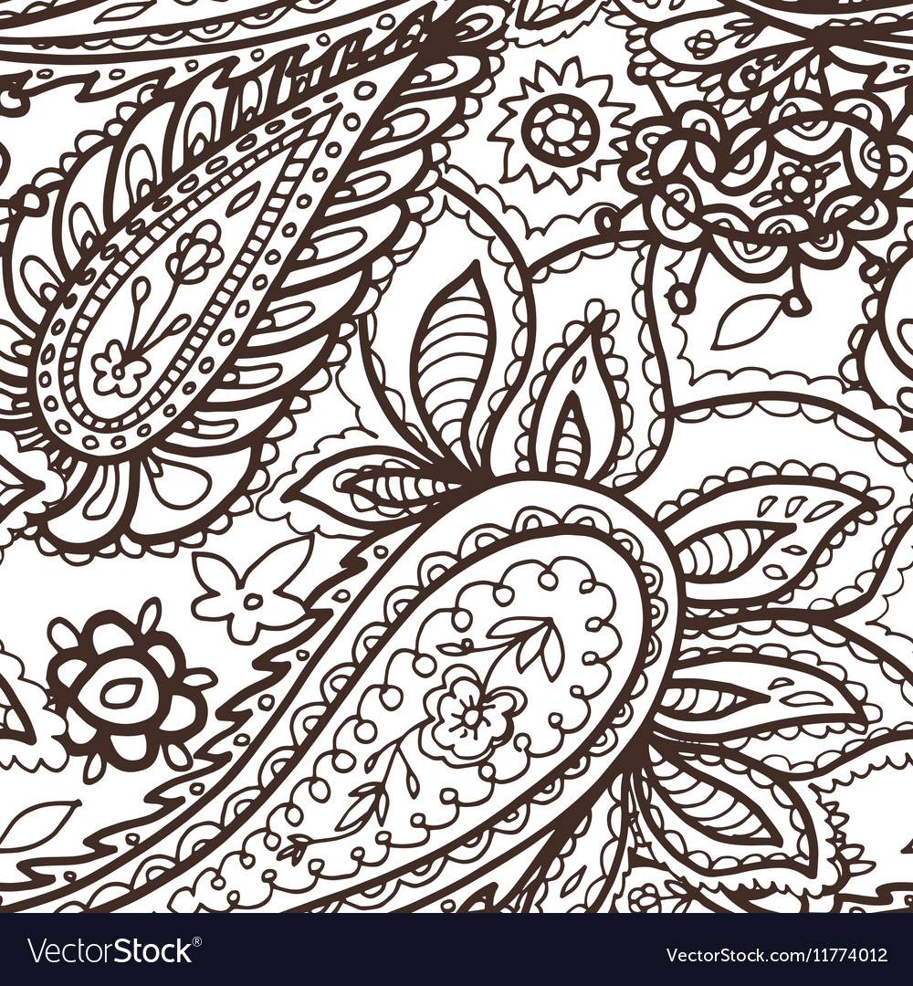 Mehendi pattern Royalty Free Vector Image - VectorStock