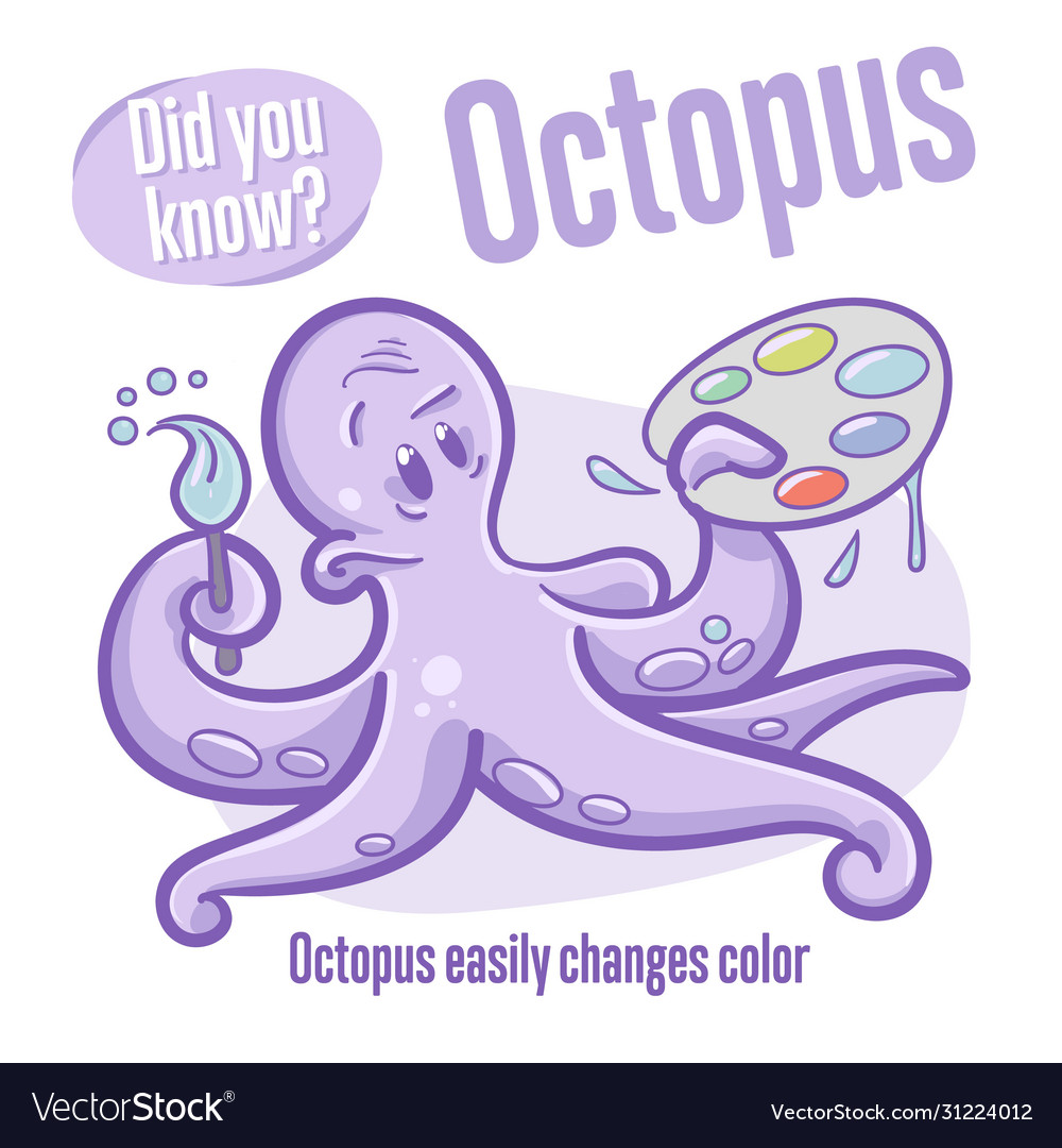 Octopus Interesting Facts About Sea Animals Did Vector Image octopus-interesting-facts-about-sea-animals-did-vector-image