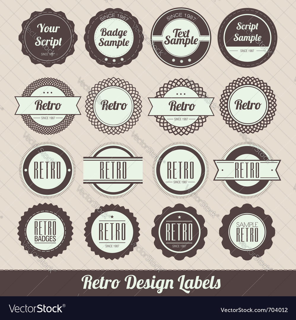 Retro labels Royalty Free Vector Image - VectorStock