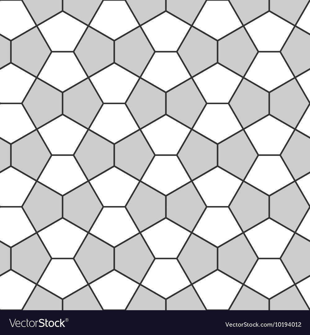 Seamless Geometric Pattern Pentagonal Regular Vector Image