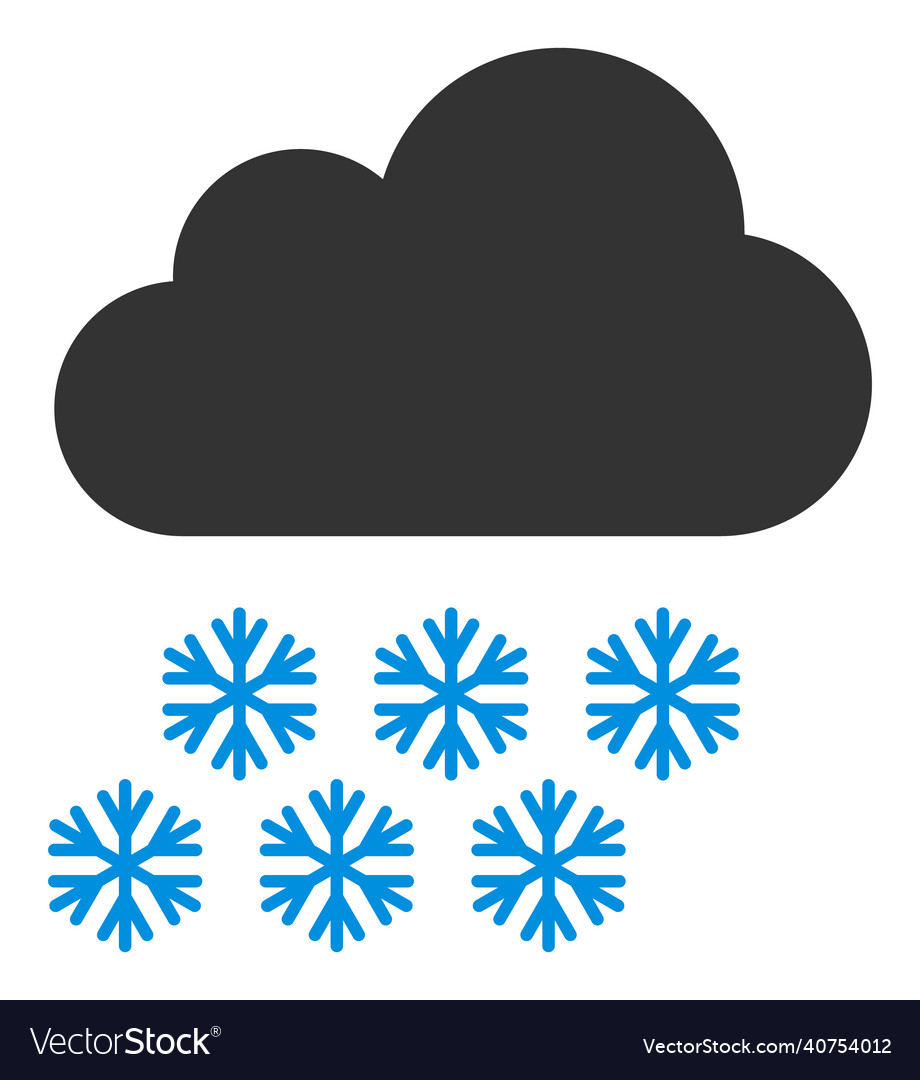 Snow cloud flat icon Royalty Free Vector Image Snow cloud flat icon Royalty Free Vector Image