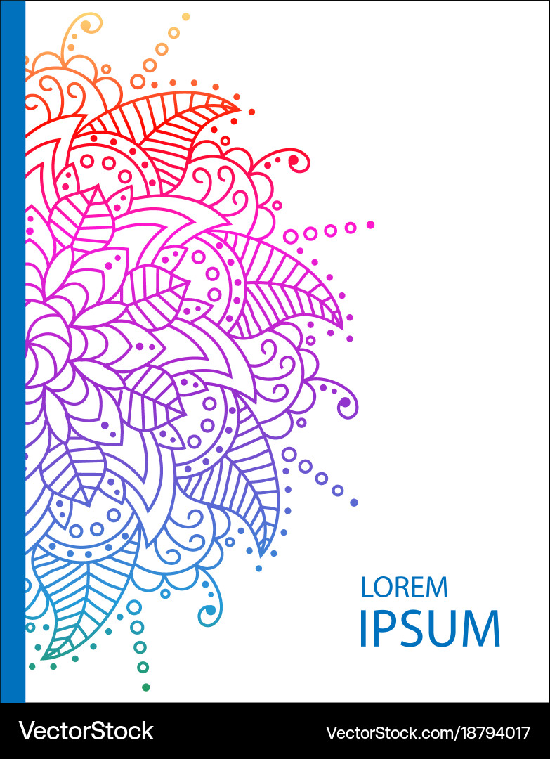 Cover template for a report or booklet rainbow Vector Image
