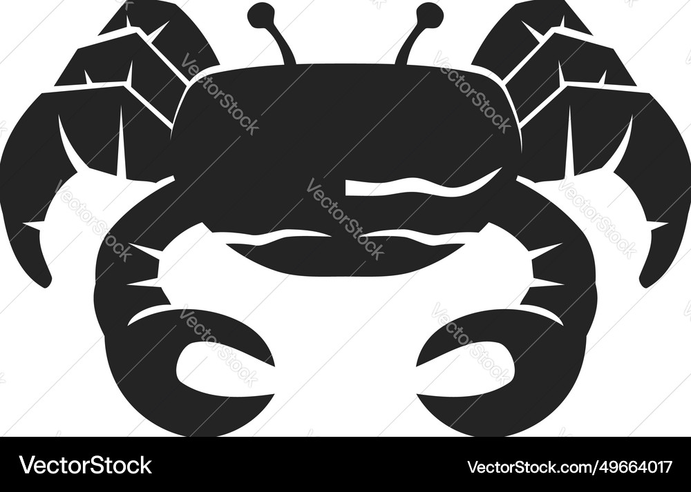 Crab logo template isolated brand identity icon Vector Image