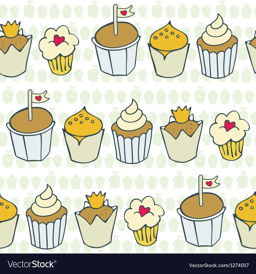 Cupcake patterns Royalty Free Vector Image - VectorStock