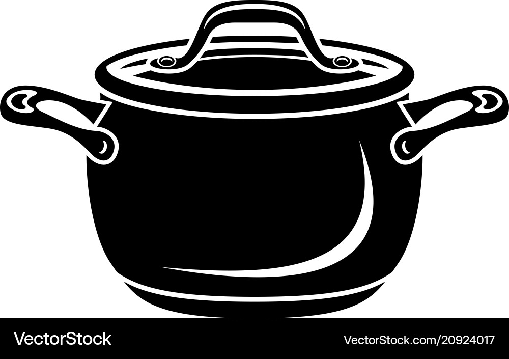 Frying hot saucepan cook pan icon simple style Vector Image