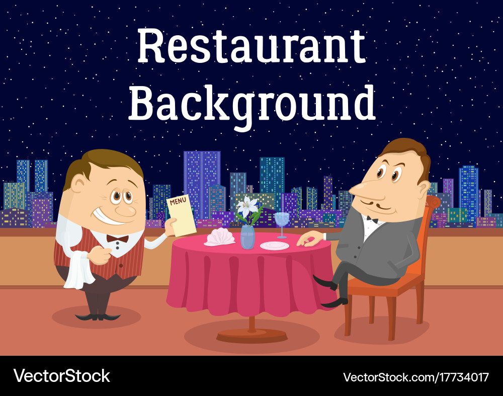 Gentleman in open-air restaurant Royalty Free Vector Image