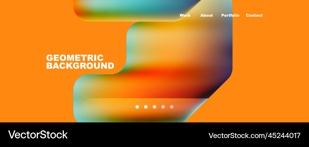 Geometric fluid shapes with liquid colors abstract