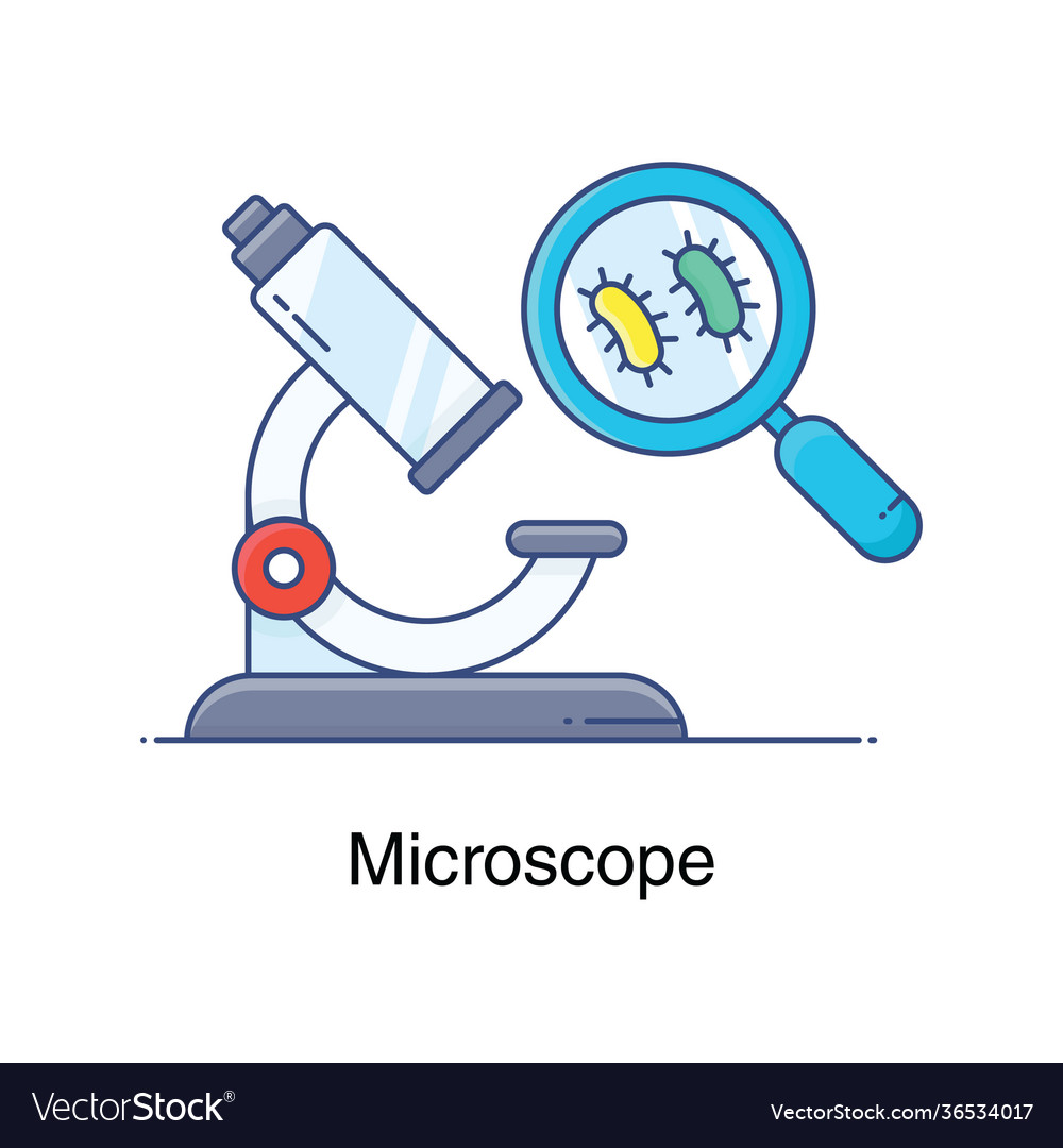 Lab microscope Royalty Free Vector Image - VectorStock