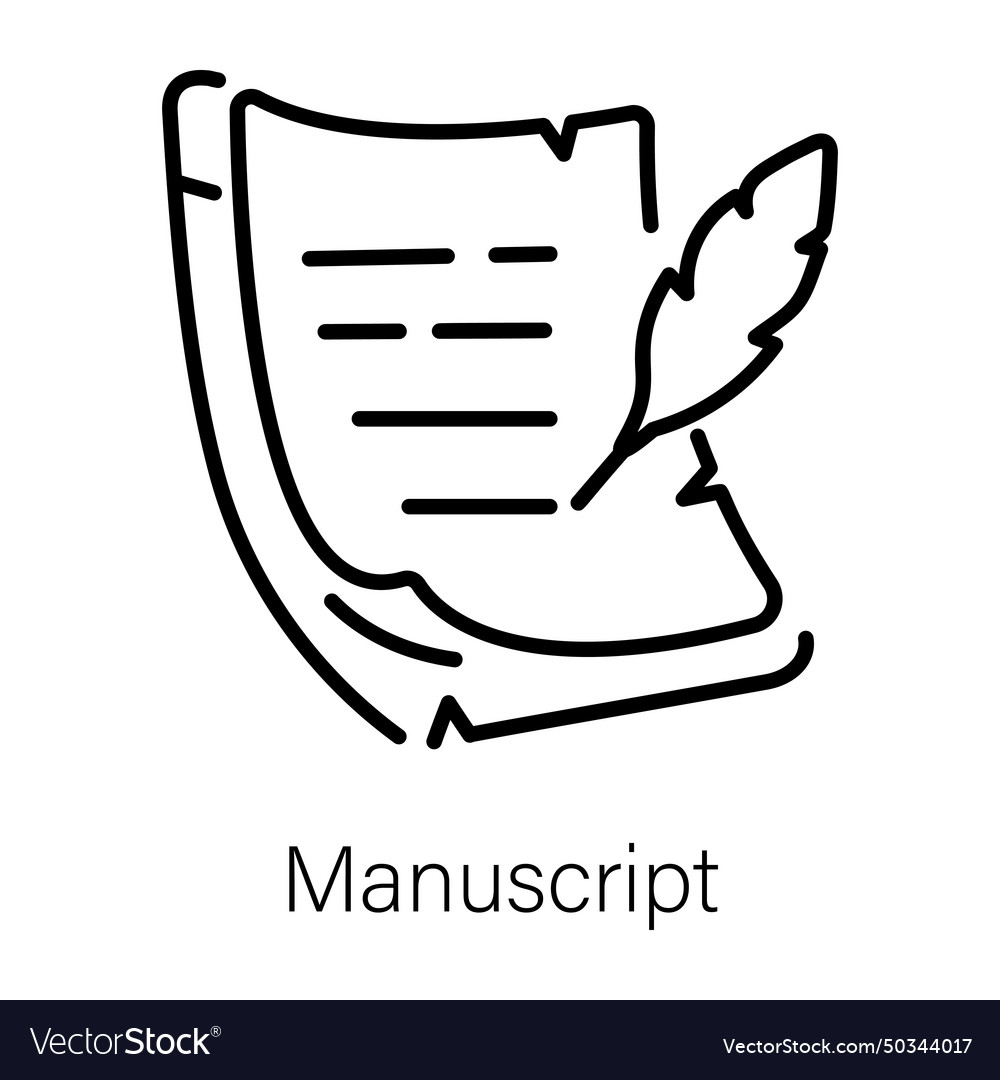 Manuscript Royalty Free Vector Image - VectorStock