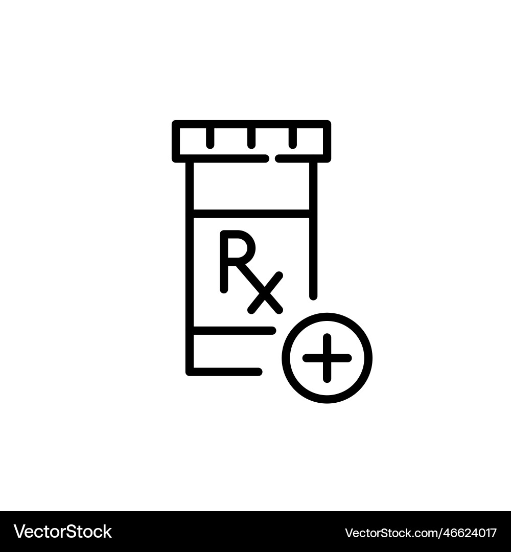 Prescription refill in pharmacy pill bottle Vector Image