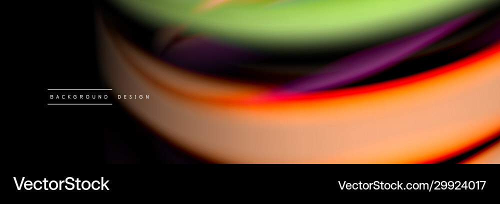 Silk and smooth flow wave poster design color Vector Image