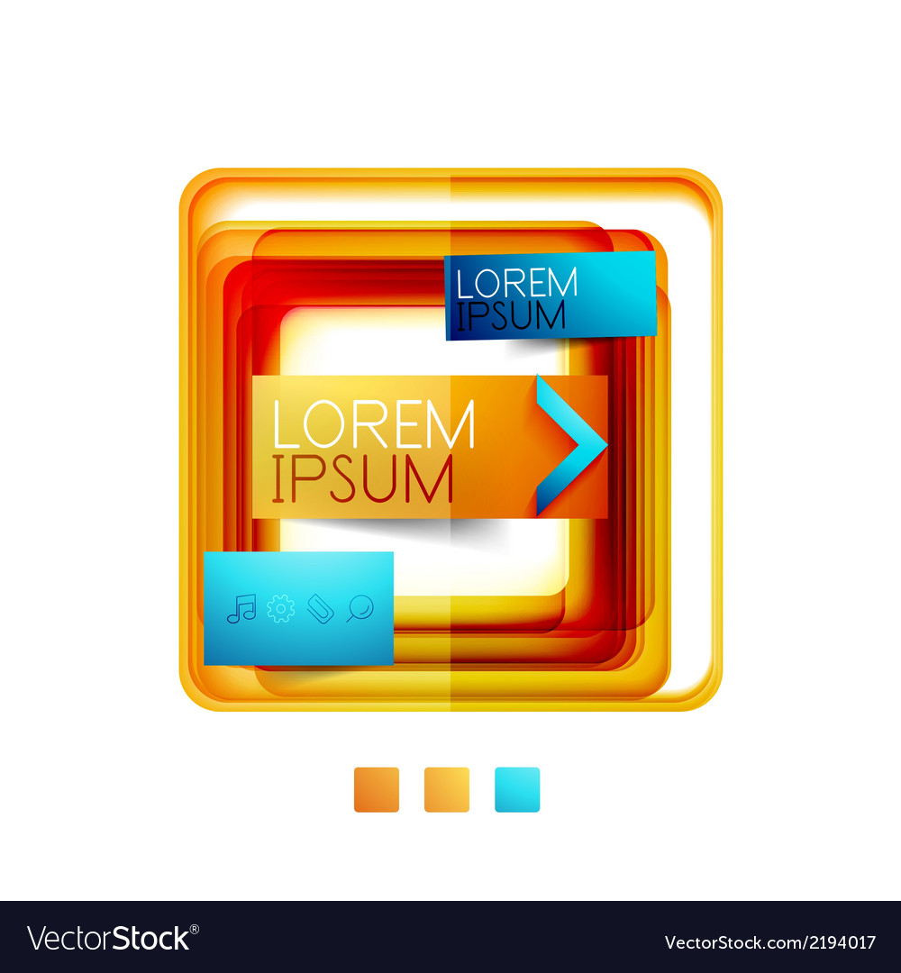 Square web design boxes Royalty Free Vector Image