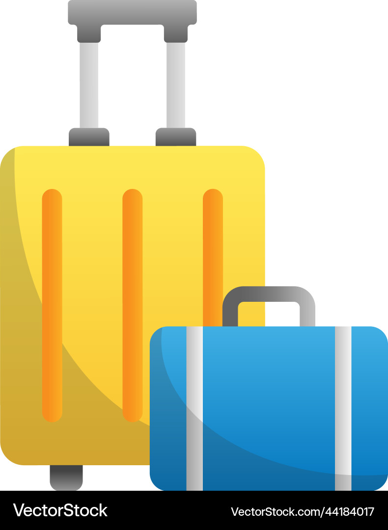 Travel luggage icon design template Royalty Free Vector
