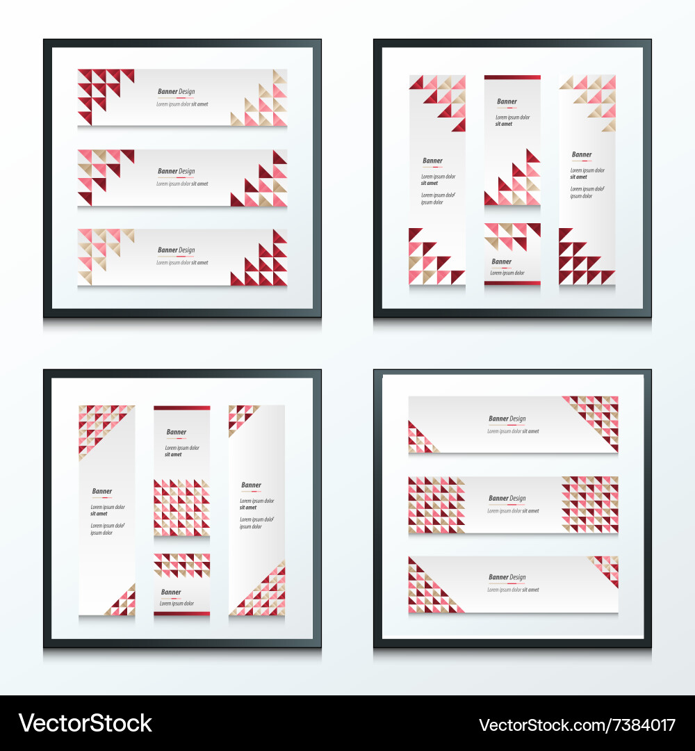 Triangle pattern banner Royalty Free Vector Image