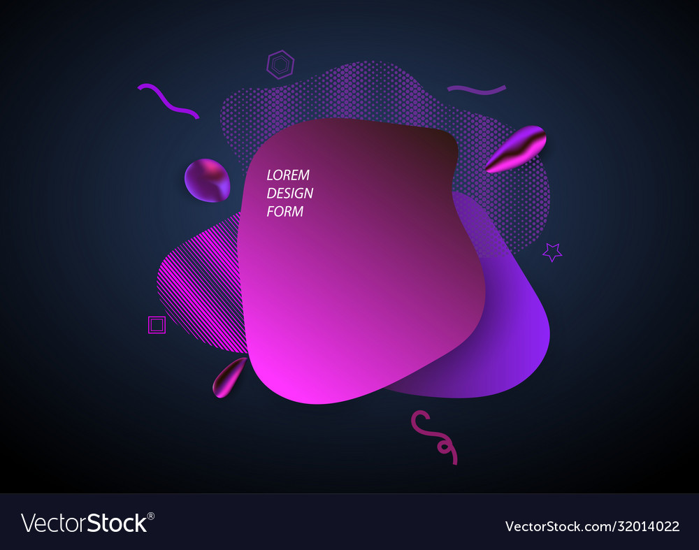 Abstract forms dynamic composition unique element Vector Image