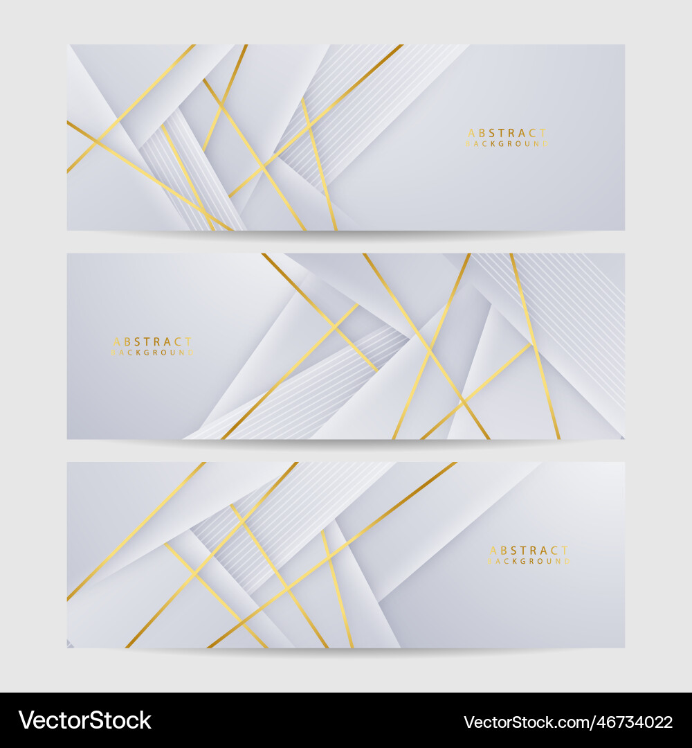 Abstract gold white threads background banner Vector Image