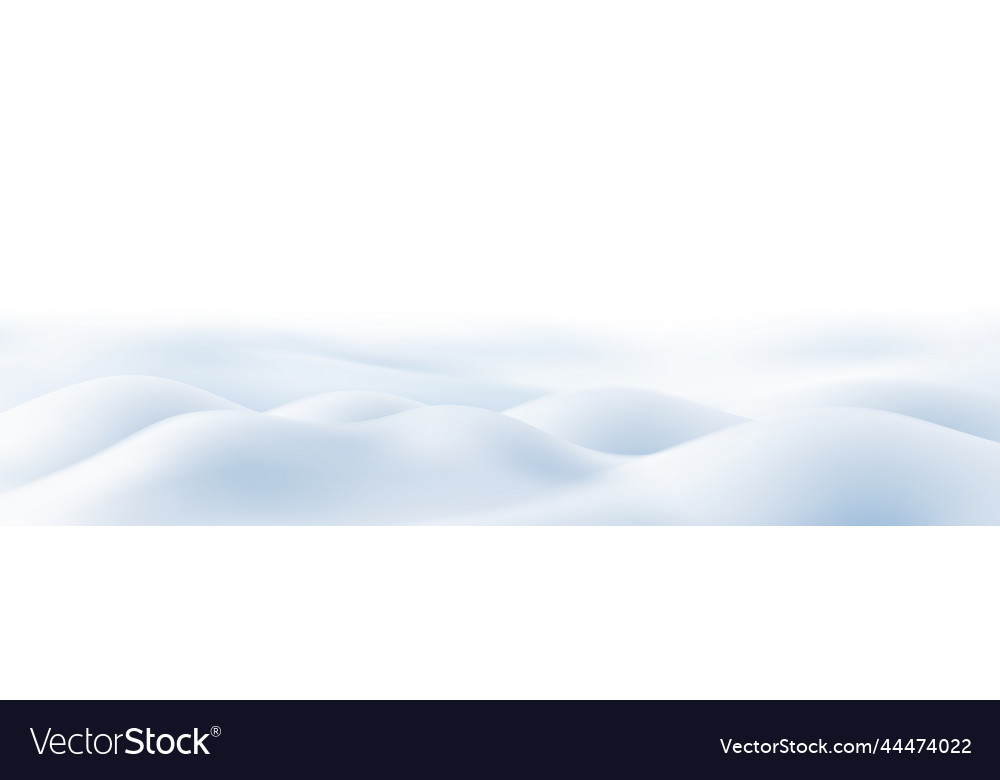 Christmas winter landscape with drifts of snow Vector Image