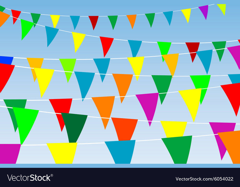 Colored flags Royalty Free Vector Image - VectorStock