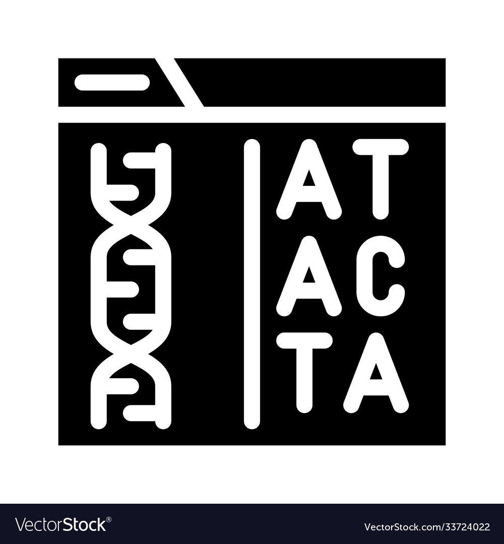 Decoding dna code glyph icon Royalty Free Vector Image Decoding dna code glyph icon Royalty Free Vector Image