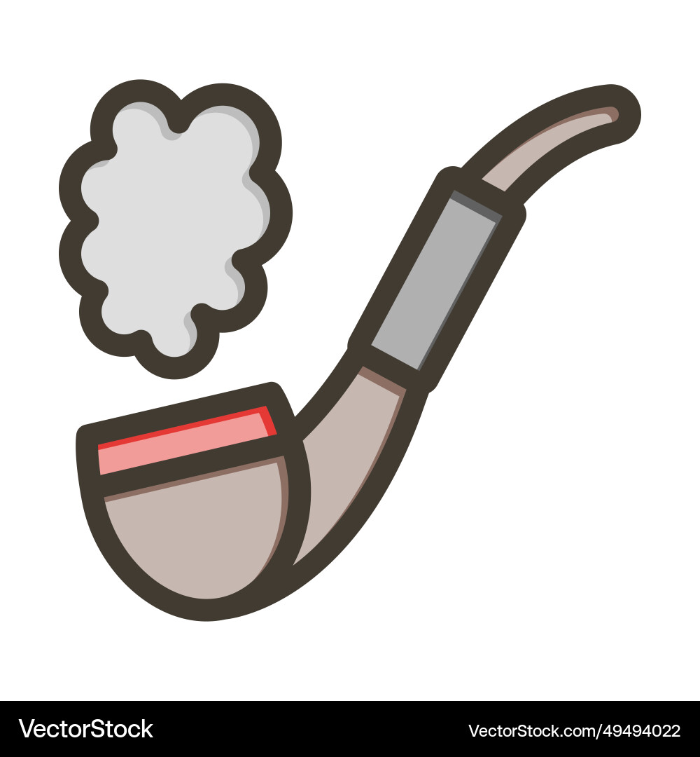 Fume thick line filled colors icon for personal Vector Image