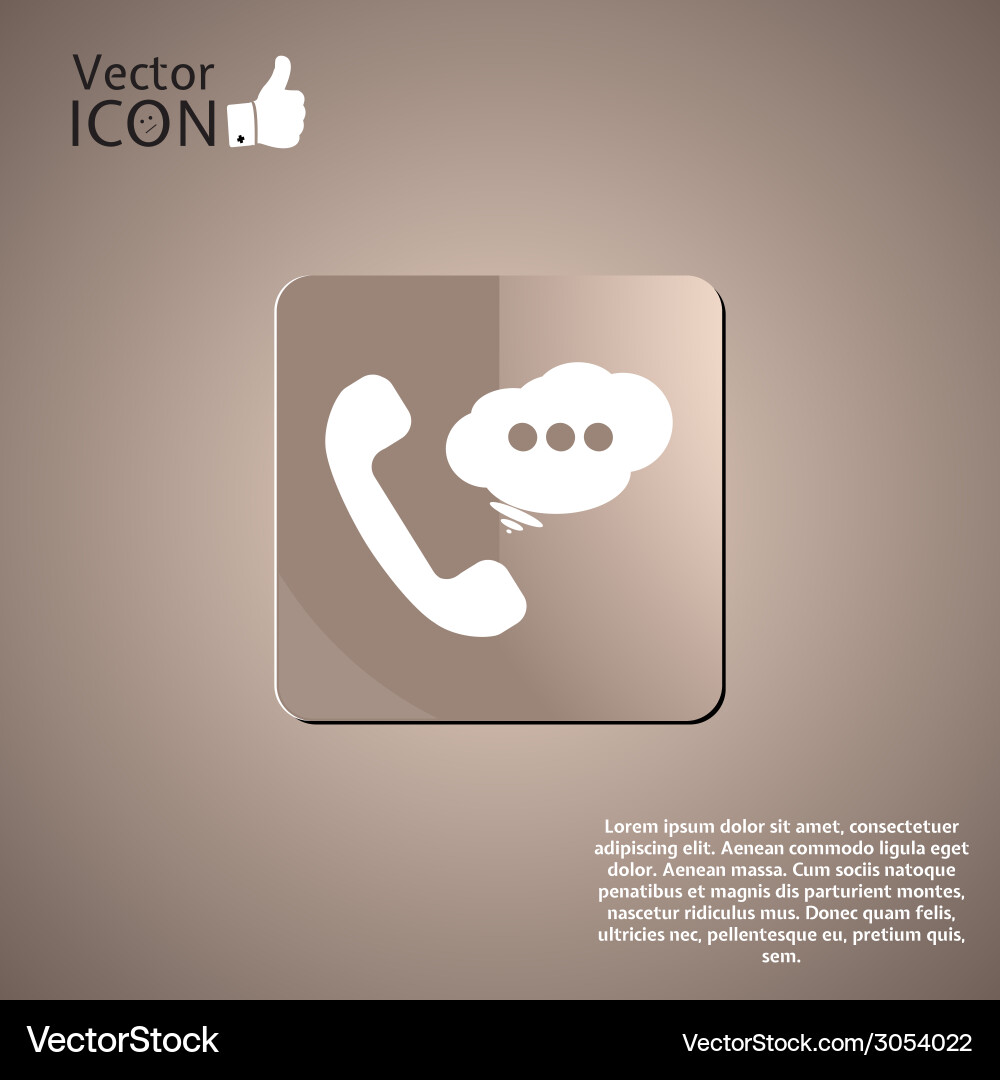 Handset of the phone as a button Royalty Free Vector Image