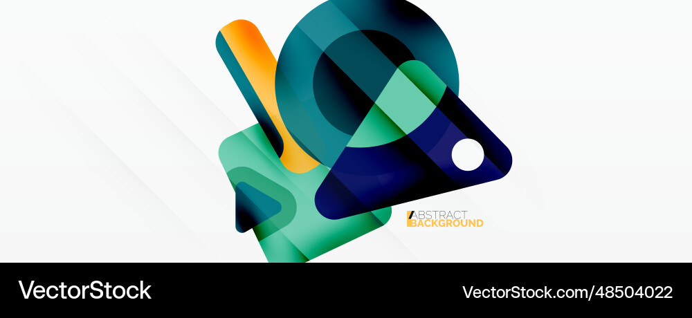 Line triangle square and circle primitive Vector Image