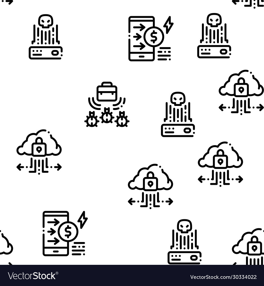 Pentesting software seamless pattern Royalty Free Vector