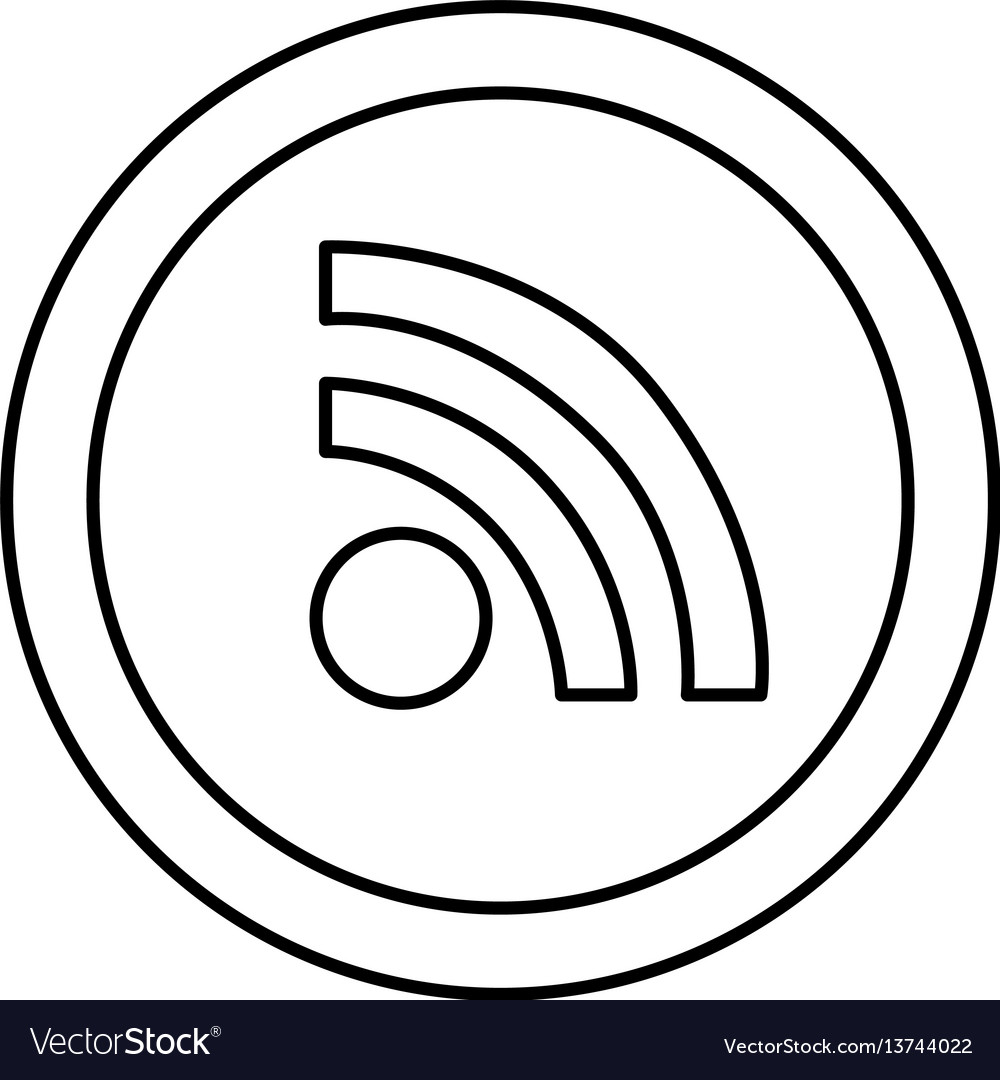 Round symbol wifi connection icon Royalty Free Vector Image