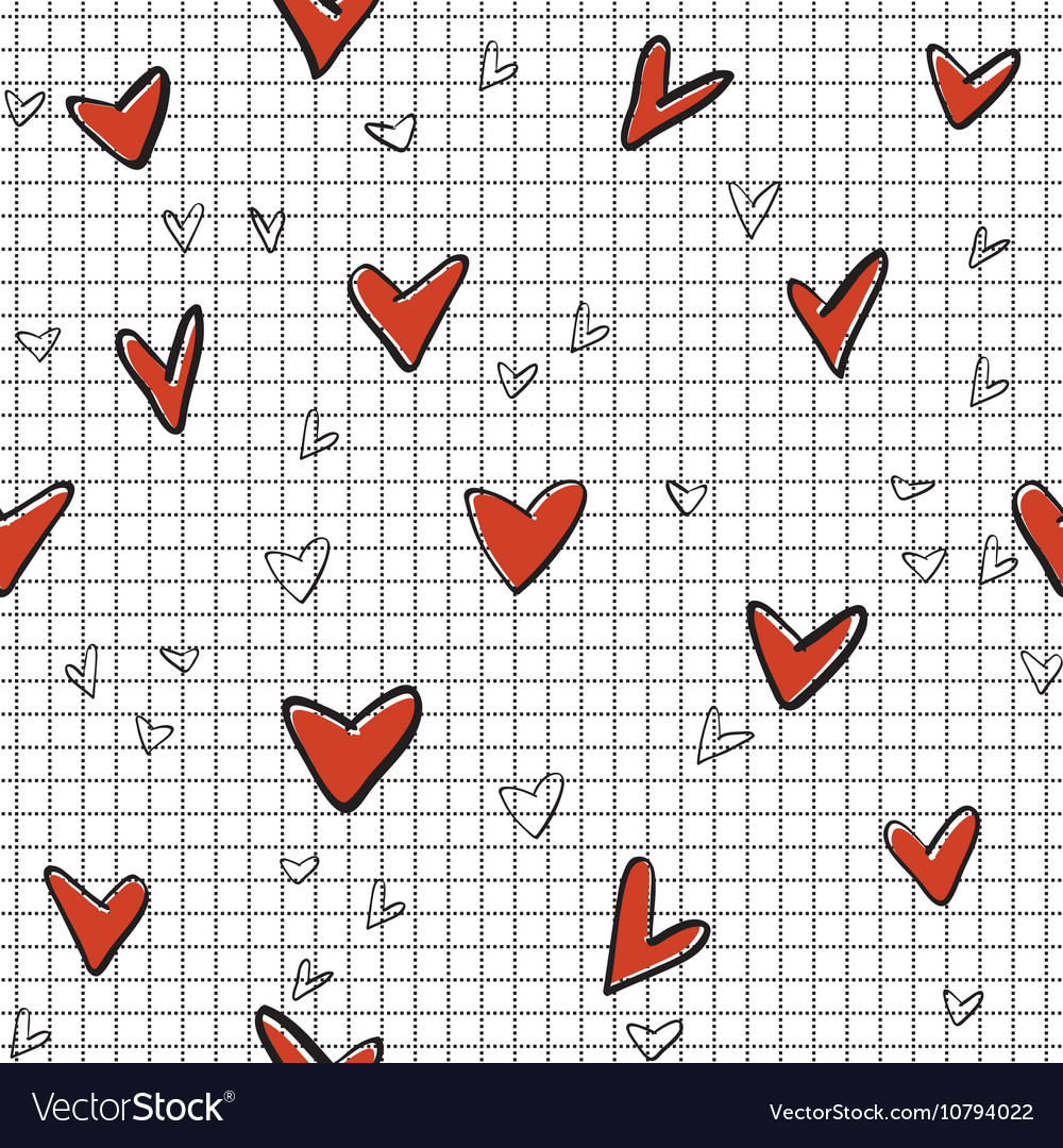 Seamless heart pattern Royalty Free Vector Image