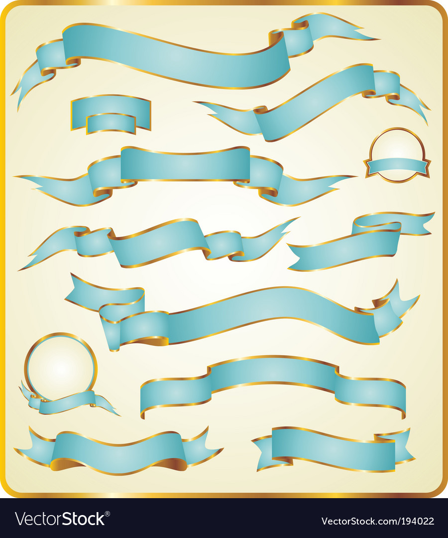 Set ribbons Royalty Free Vector Image - VectorStock