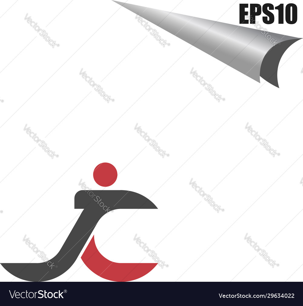 Simple jc initial monogram design template Vector Image