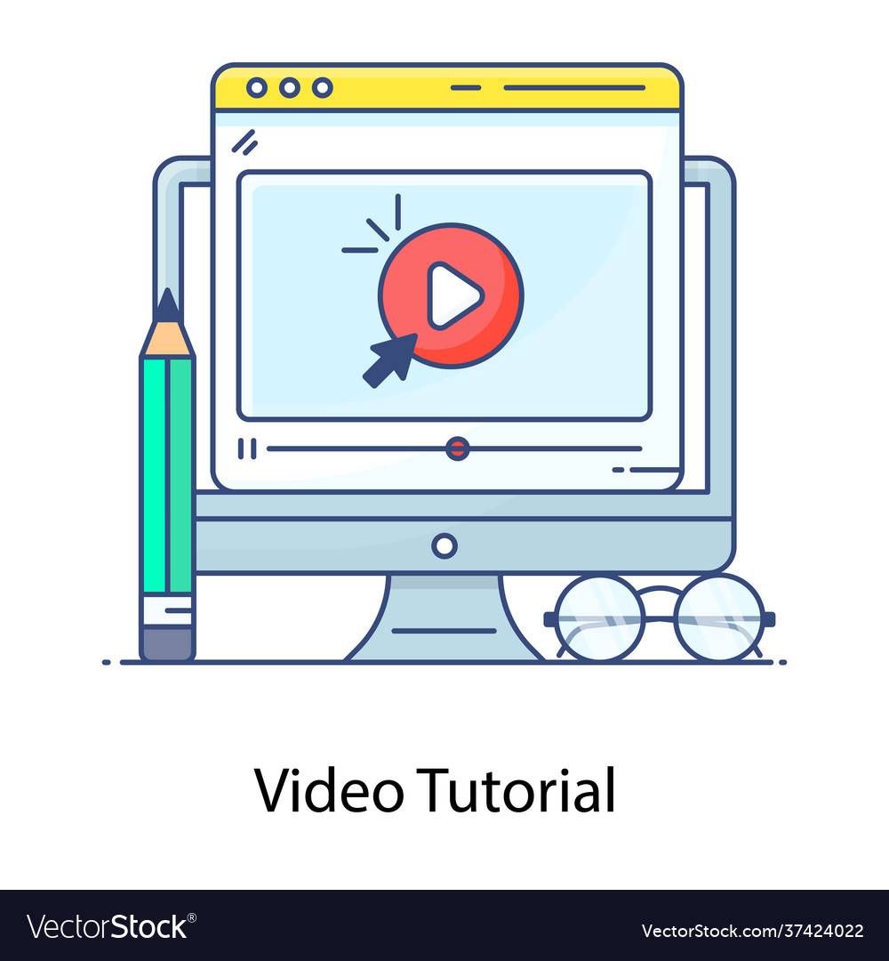 Video tutorials Royalty Free Vector Image - VectorStock