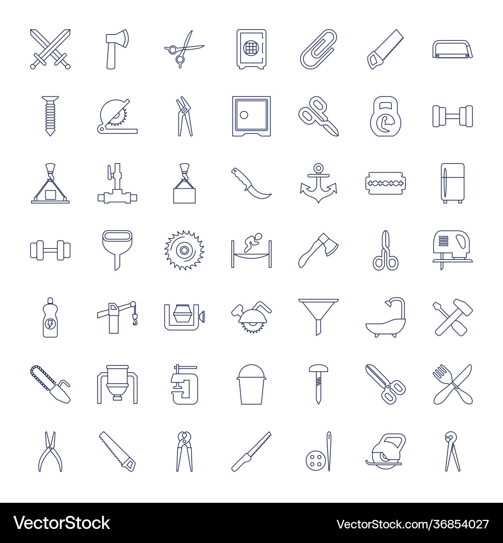49 steel icons Royalty Free Vector Image - VectorStock
