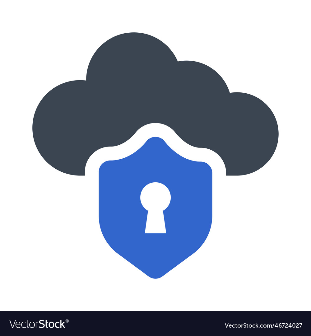 Cloud security icon Royalty Free Vector Image - VectorStock