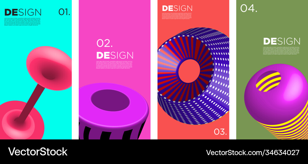 Colorful abstract geometric background for poster Vector Image