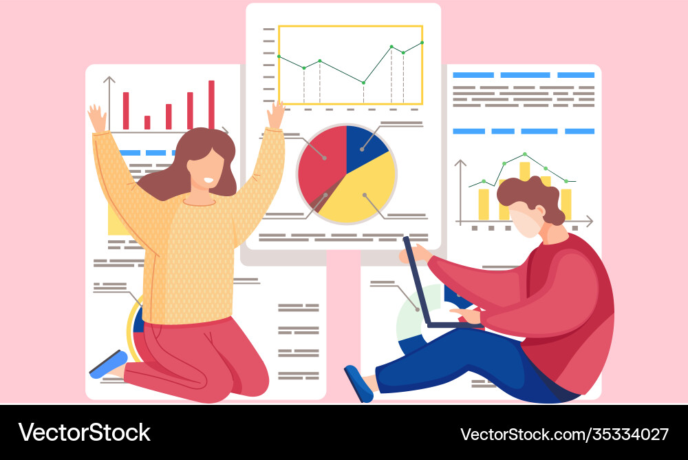 Coworking office and employees sharing working Vector Image