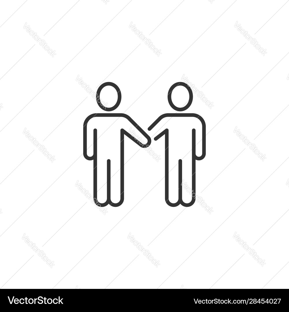 Greetings gesture icon in flat style people Vector Image