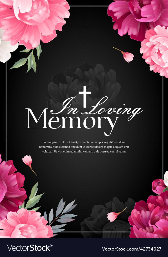 in-loving-memory-card-royalty-free-vector-image