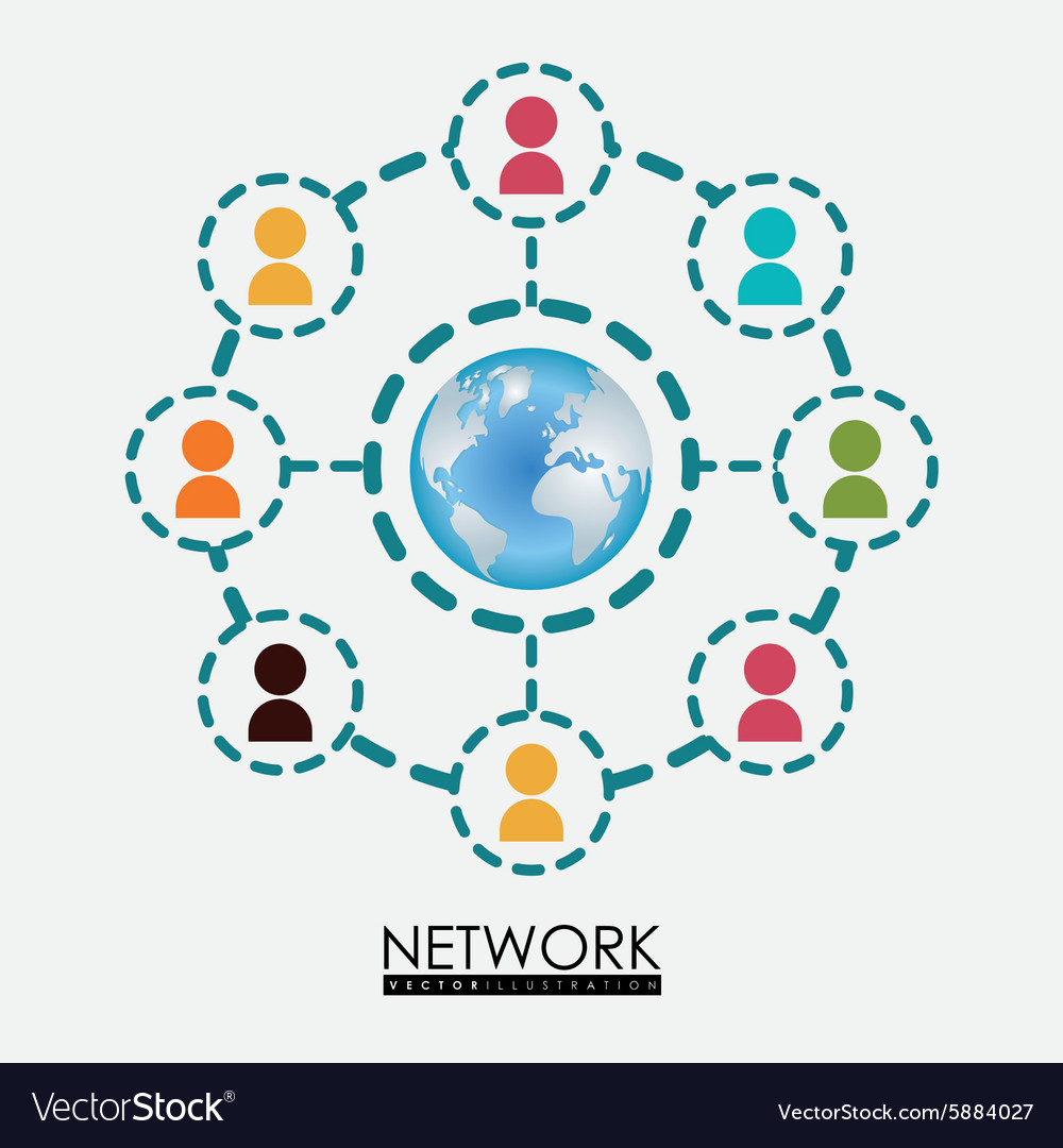 Network design Royalty Free Vector Image - VectorStock