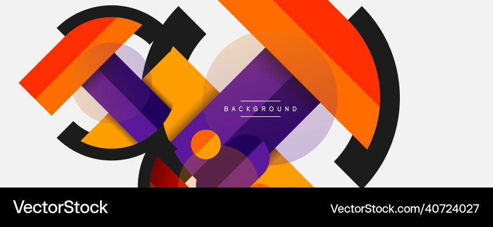 Round geometric shapes lines and circles Vector Image