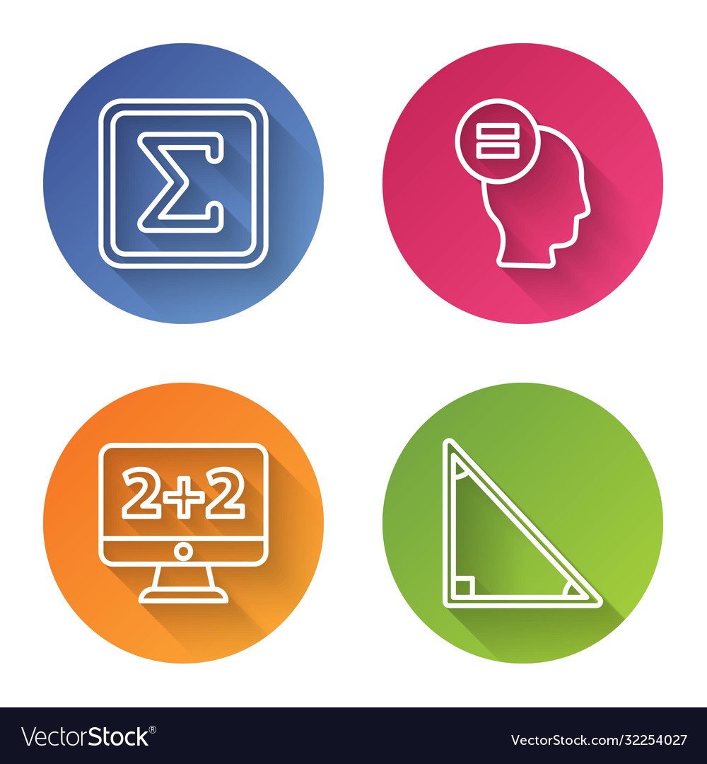 Set line geometric figure square test or exam Vector Image Set line geometric figure square test or exam Vector Image